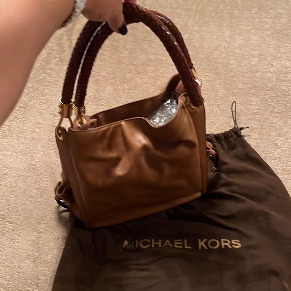 Michael Kors | Bags | Michael Kors Brown Tote With Braided Straps | Poshmark